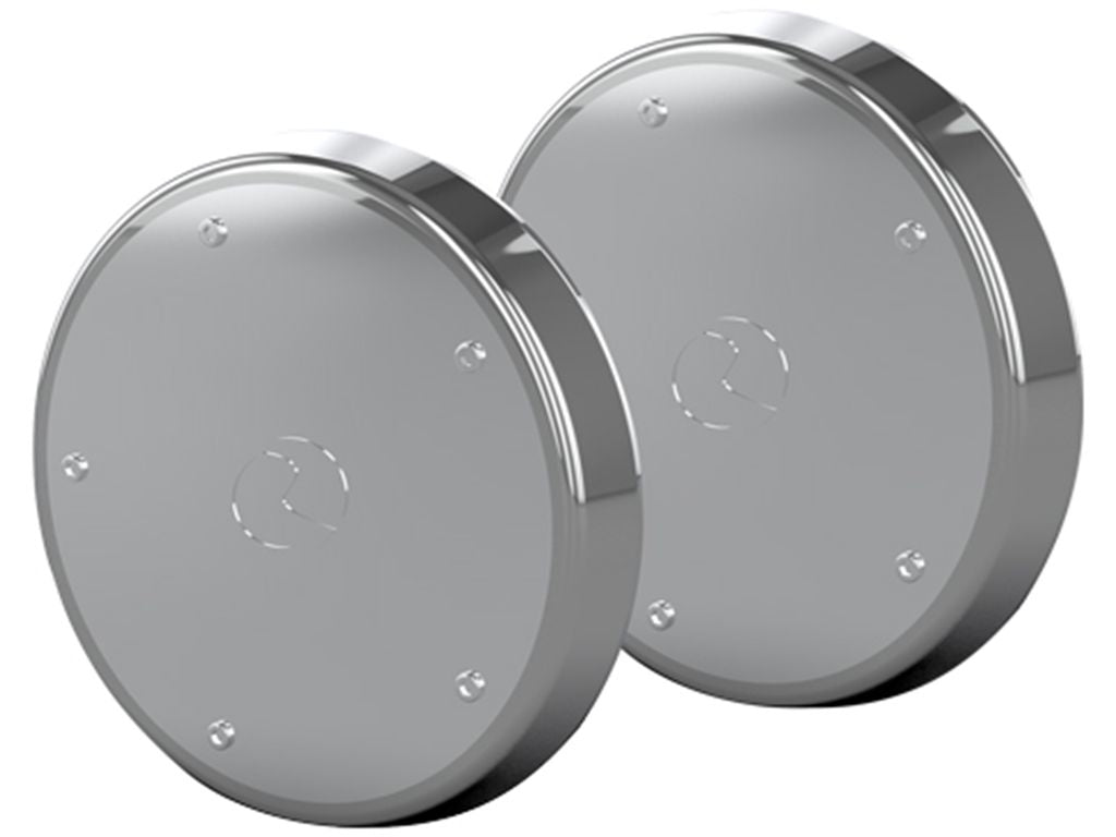 Tapered icon billet style front axle cover chrome - PAIR — Empire Chrome