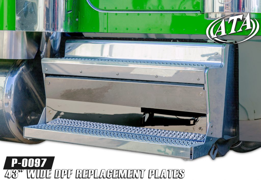 Peterbilt 389 2019+ stainless steel 43" wide DPF replacement plates ...