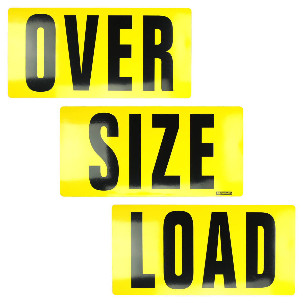 72" x 15" magnetic oversize load sign with 12" tall letters - 3 piece ...