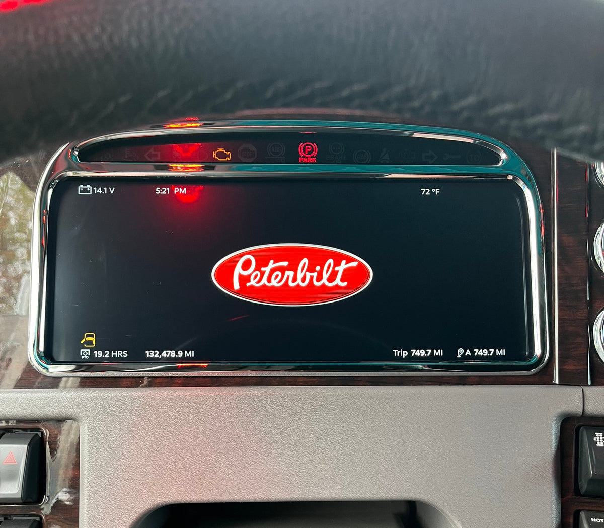 Rockwood Peterbilt 589 chrome billet aluminum electronic digital dashb ...