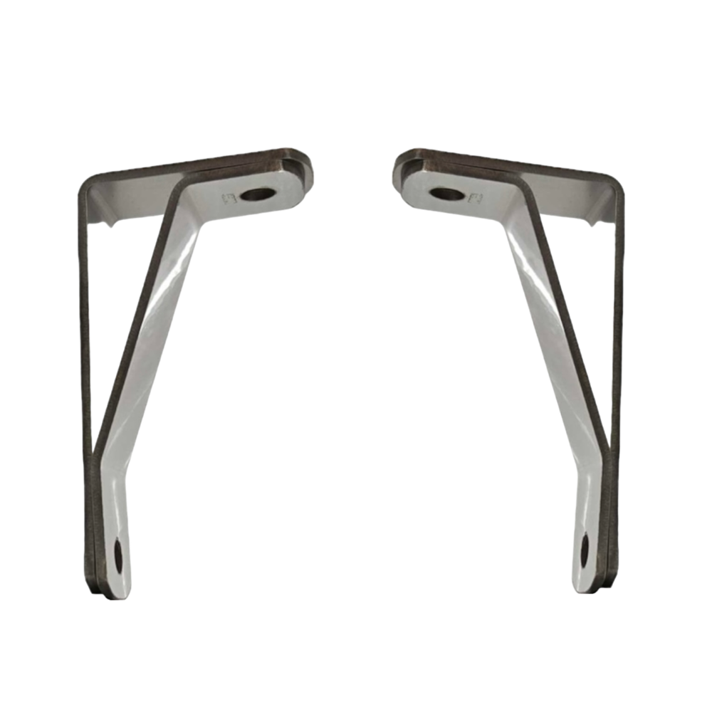 Stainless steel extended spot mirror mounting bracket - PAIRS — Empire Chrome