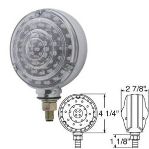 Amber 48 diode/Red 40 diode LED pedestal turn signal light - CLEAR len ...