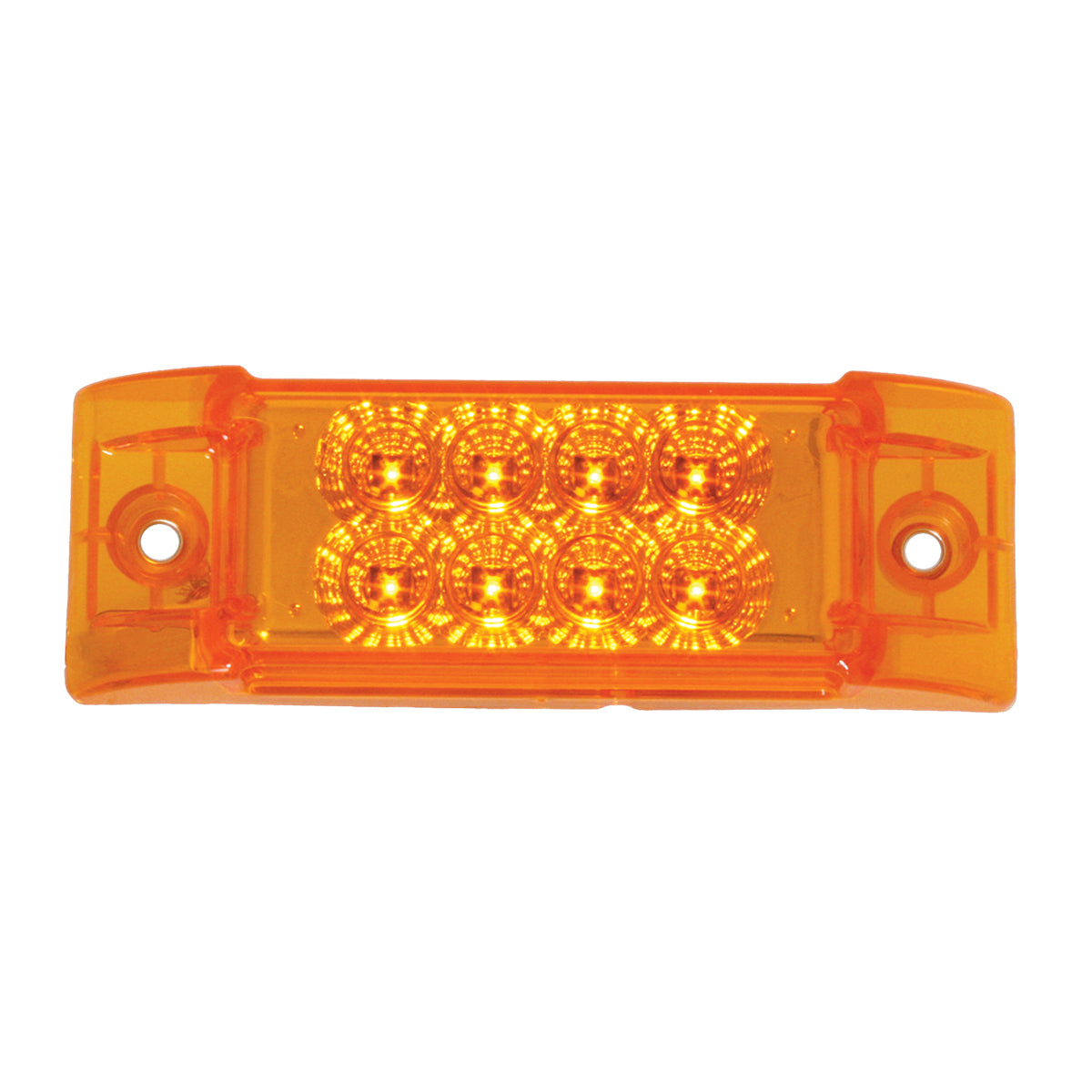 Spyder Amber 2" x 6" rectangular 8 diode LED marker light — Empire Chrome