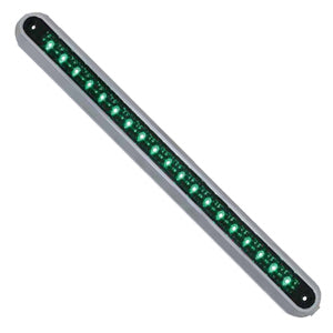 12" long 19 diode LED marker light bar w/chrome base - Green — Empire ...