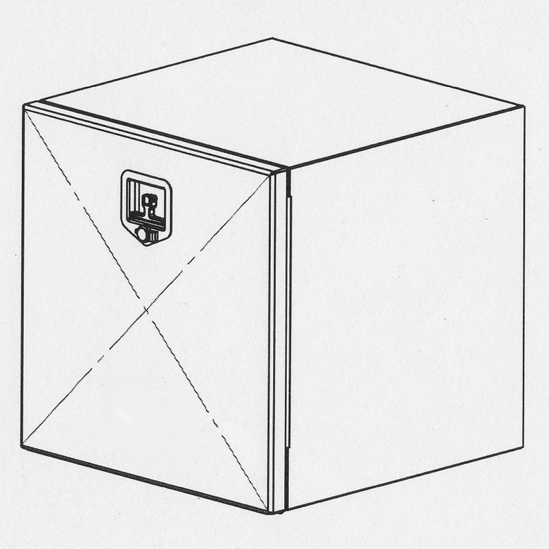 24" (H) x 24" (W) x 24" (L) aluminum tool box - drop down door w/lanya ...