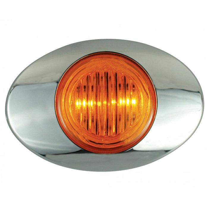 M3 Generation Amber 2 diode LED mini-oval marker light — Empire Chrome