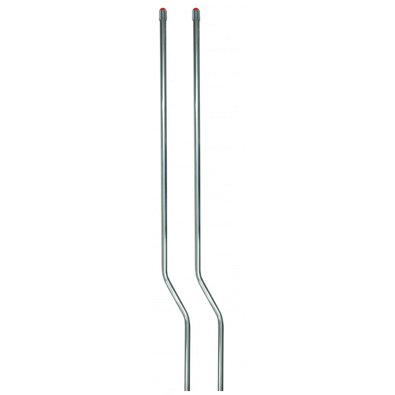 Stainless steel bumper guide pole w/amber incandescent lighted topper ...