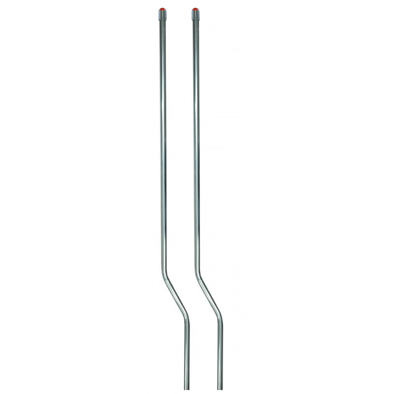 Stainless steel bumper guide pole w/amber incandescent lighted topper ...