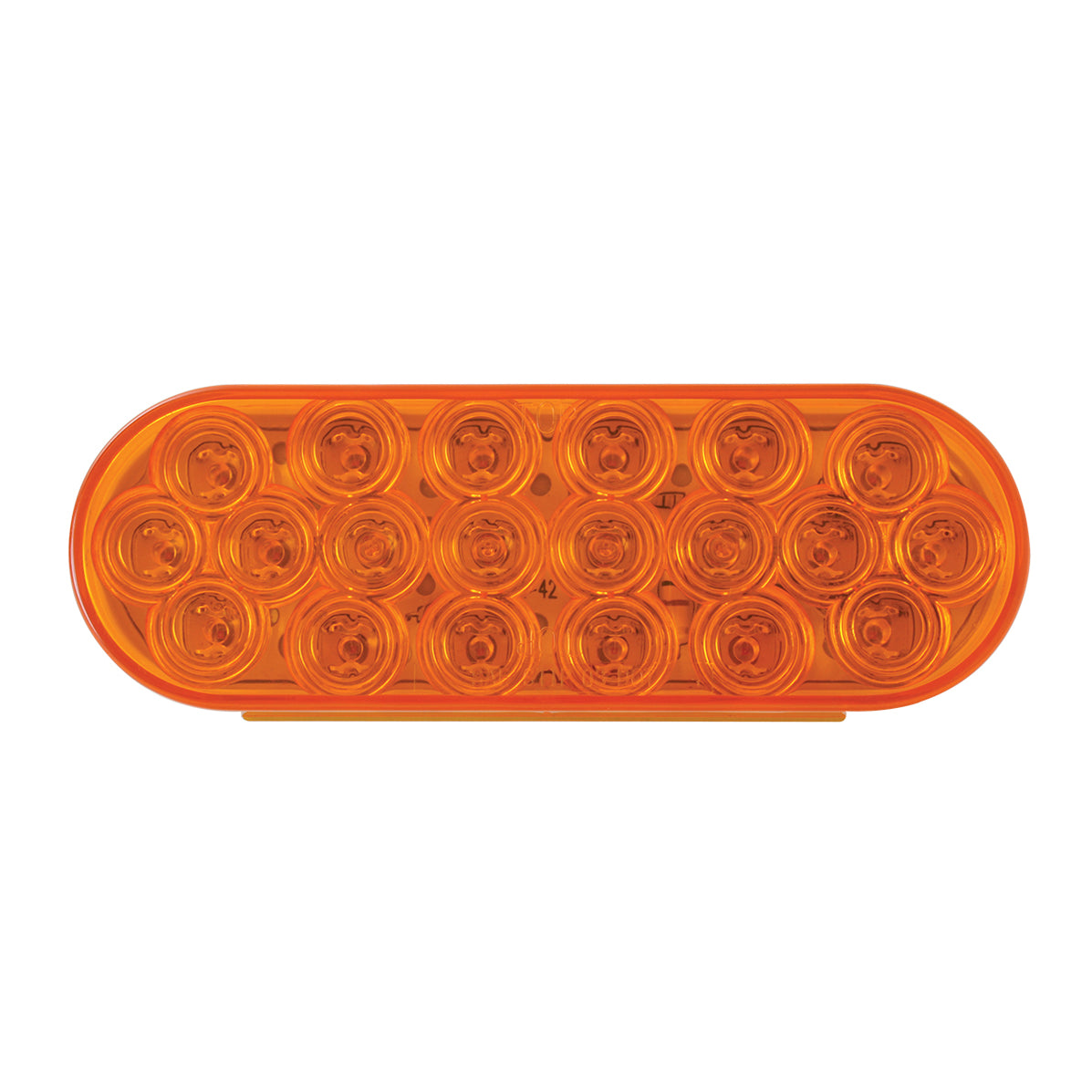 "Fleet" Amber oval 20 diode LED turn signal light — Empire Chrome