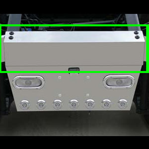 Peterbilt 379 stainless steel rear frame cover for steel cross member ...