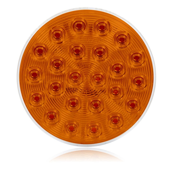 Maxxima Amber 4" round 24 diode LED strobe/warning light — Empire Chrome