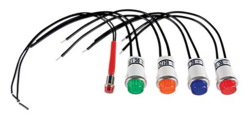 16 amp @ 12 volt warning light with 1/2" panel mount and two leads - S ...