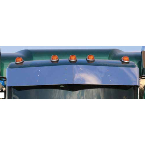 Peterbilt 2011+ Ultracab w/single-piece windshield 13" stainless steel ...
