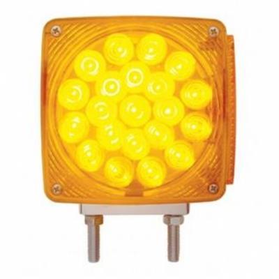 Amber/Red square 21 diode 2-stud LED turn signal light — Empire Chrome