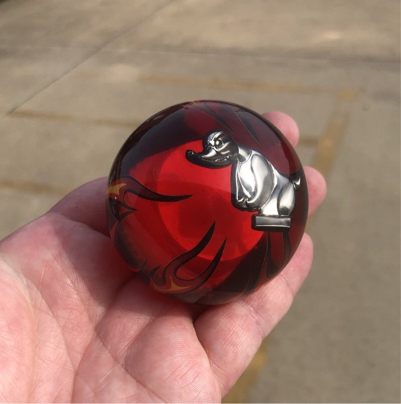 "Rubber Duck" 2.25" diameter round gear shift knob — Empire Chrome